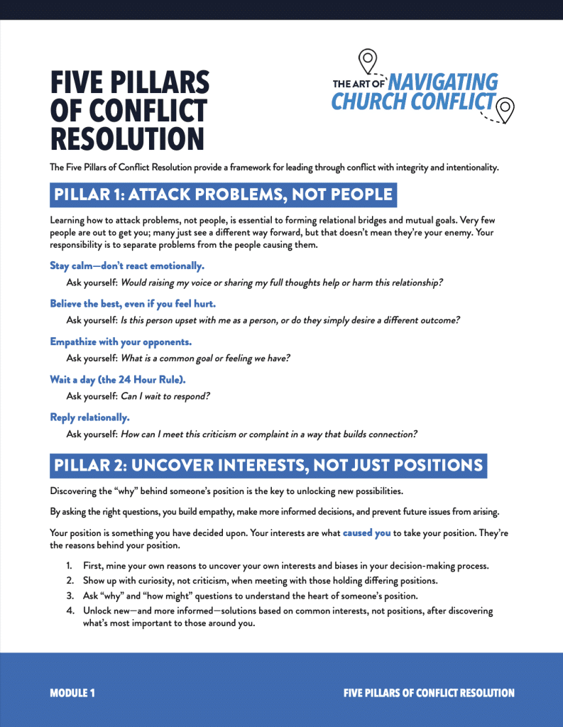 The Art of Navigating Church Conflict - CareyNieuwhof.com